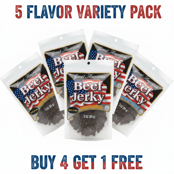 5 Flavor Beef Jerky Variety Pack - Buy 4 Get 1 Free | Great American ...